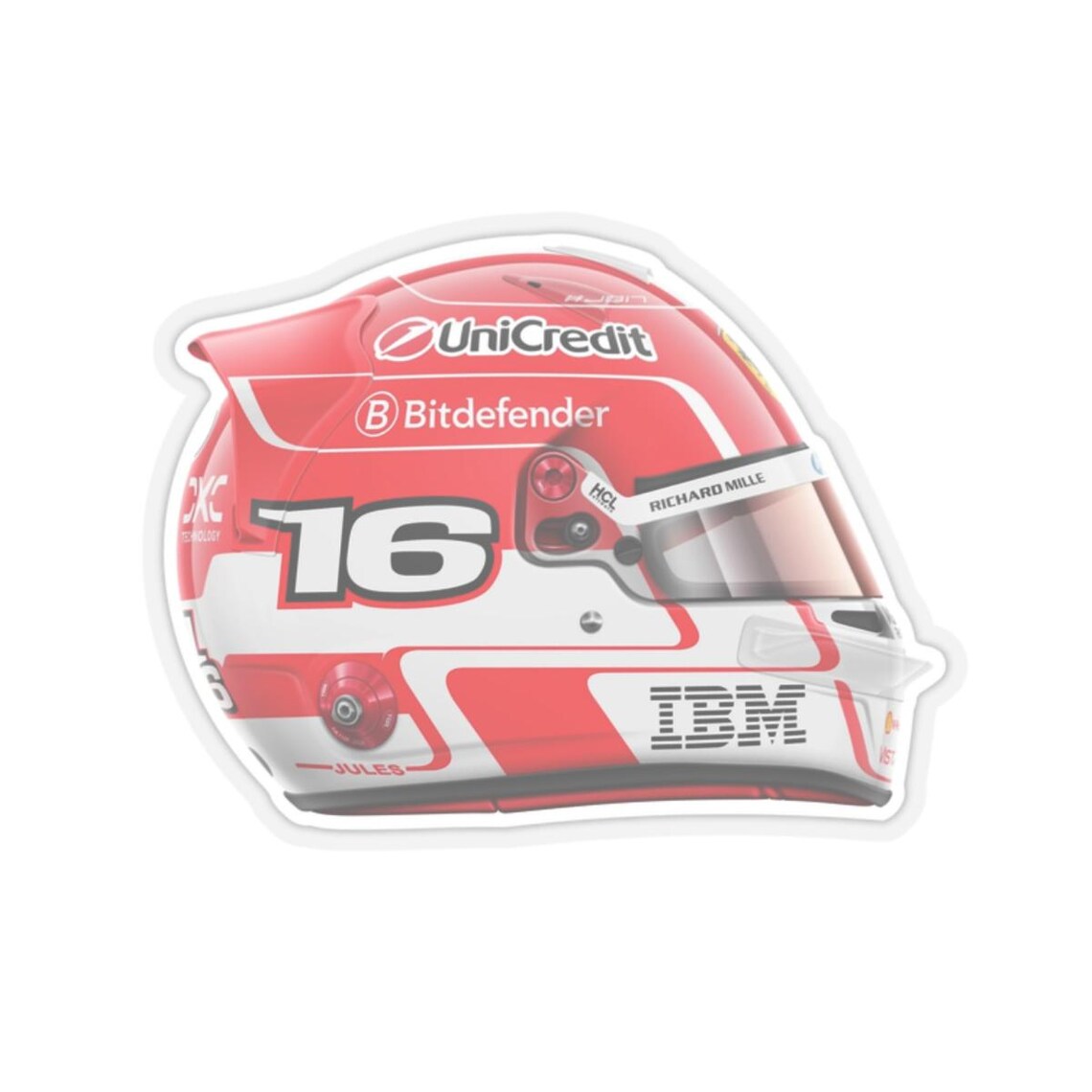 Charles Leclerc Ferrari Sticker, F1 Racing Fans Gift, Formula One ...