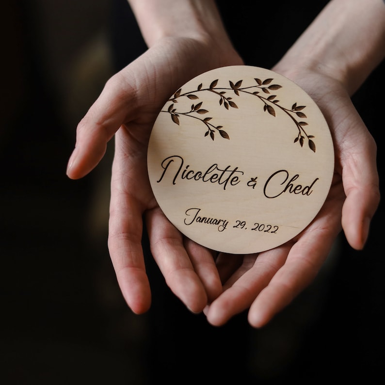 Personalized Coasters Custom Wedding Coaster сircle Coaster Wedding ...