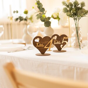 Wooden Heart Table Numbers: Rustic Wedding Decor - Etsy