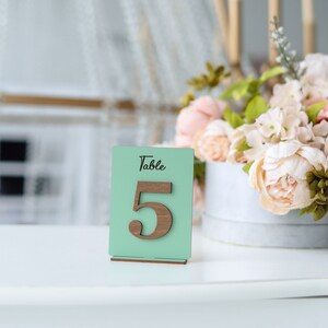 Golden Table Numbers Acrylic Wedding Table Decor Wooden Table Numbers ...