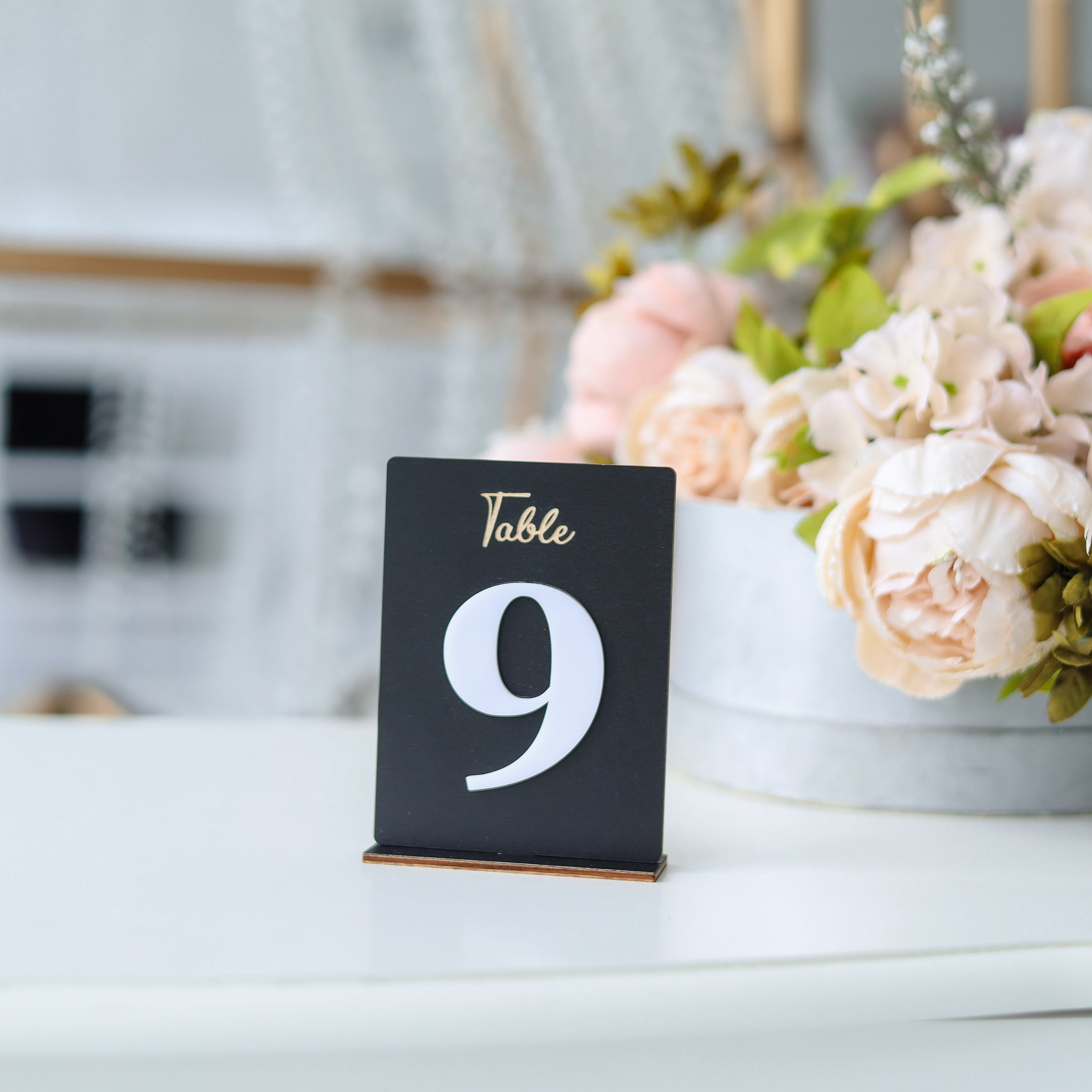 Wood Table Numbers Wedding Table Decor Custom Table Sign Wedding Table ...