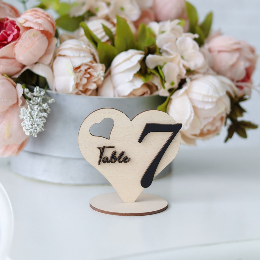 Wooden Table Numbers for Rustic Wedding, Wedding Table Décor for Garden ...