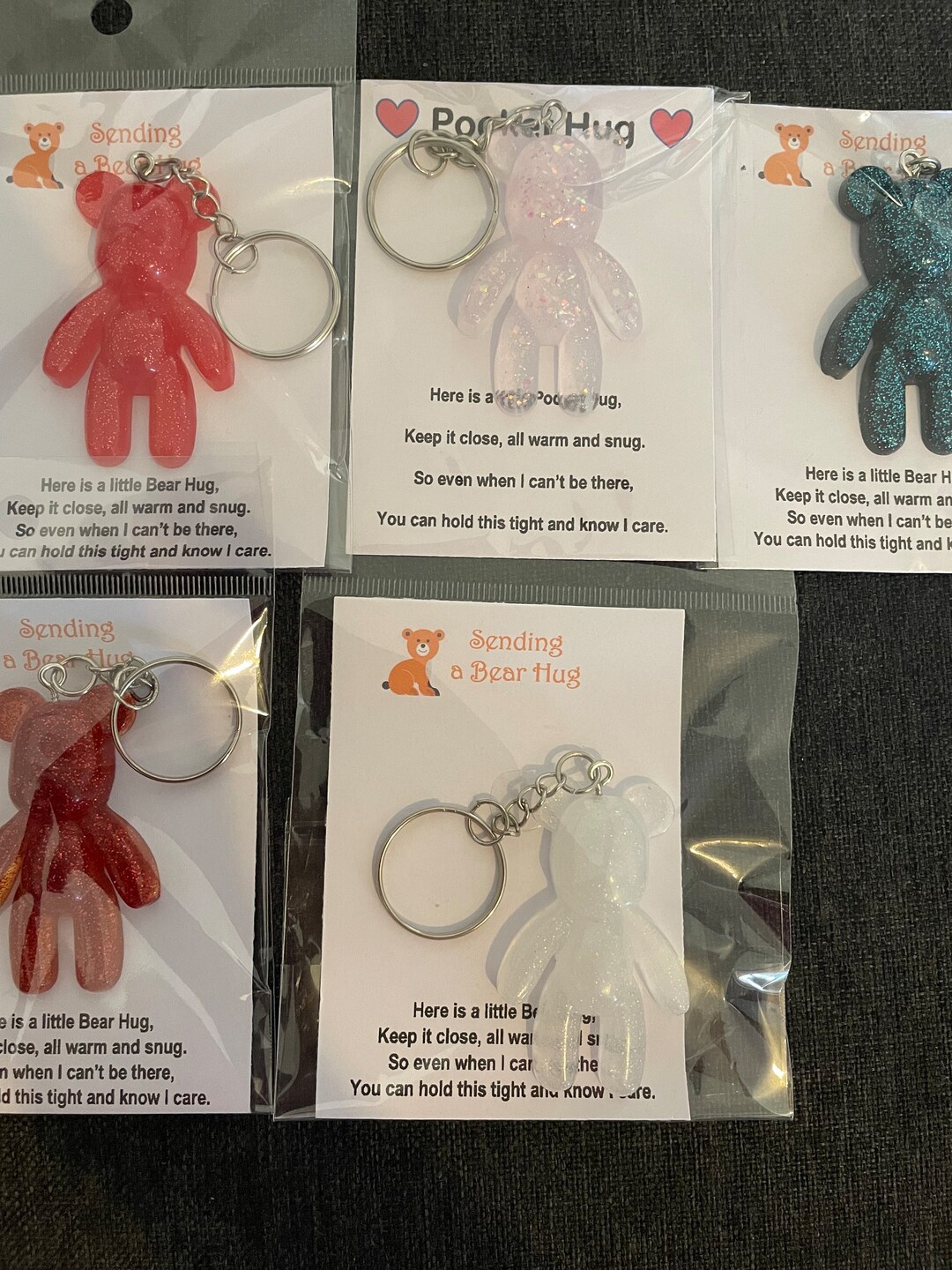Bear Hug Keyrings - Etsy
