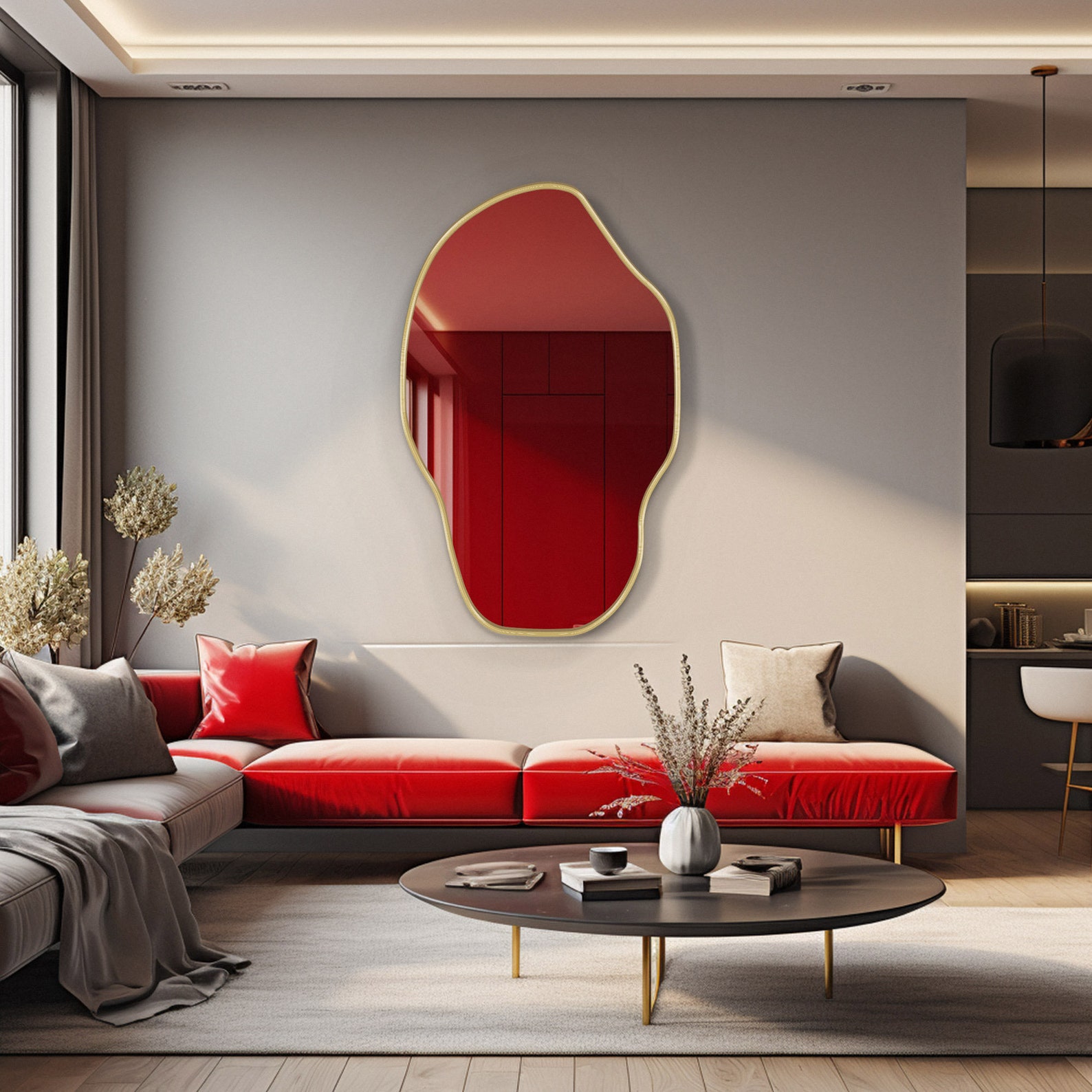 Freeform Mirror Modern Home Mirror Premium MDF Mirror Luxury Wall ...