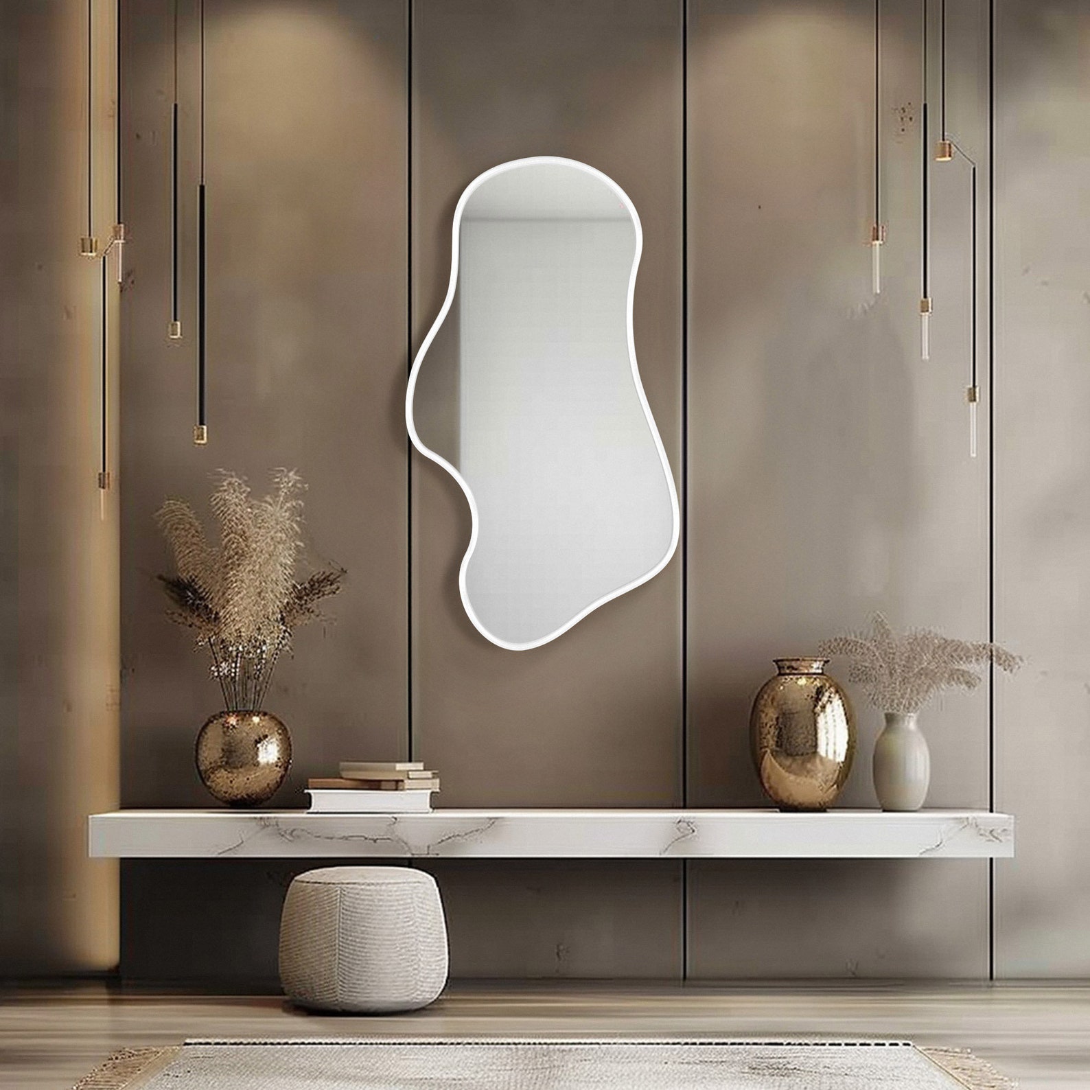 Irregular-shaped Mirror Modern Home Mirror Premium MDF Mirror Luxury ...