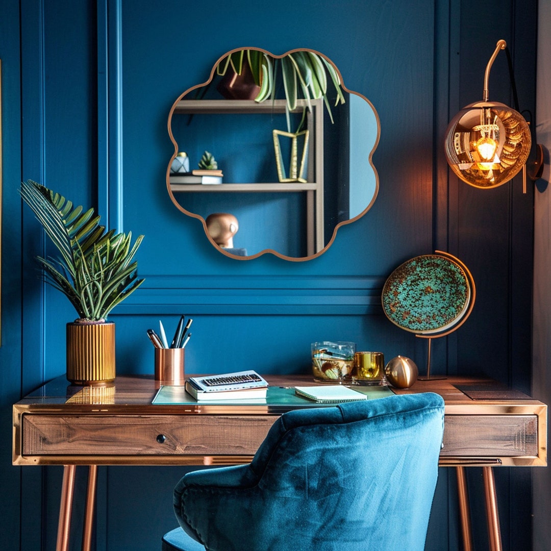 Flower-shaped Mirror | Modern Home Mirror | Premium MDF Mirror | Luxury ...