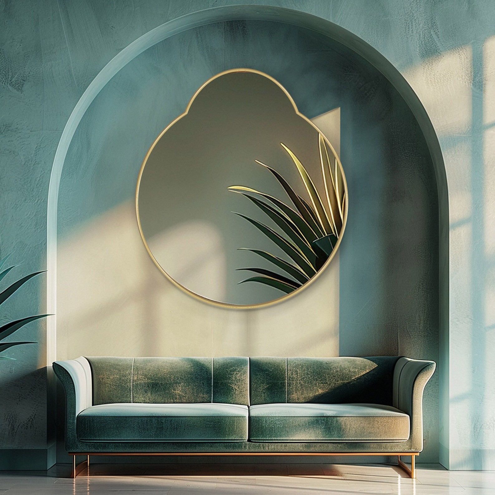 Bubble-shaped Mirror | Modern Home Mirror | Premium MDF Mirror | Luxury ...