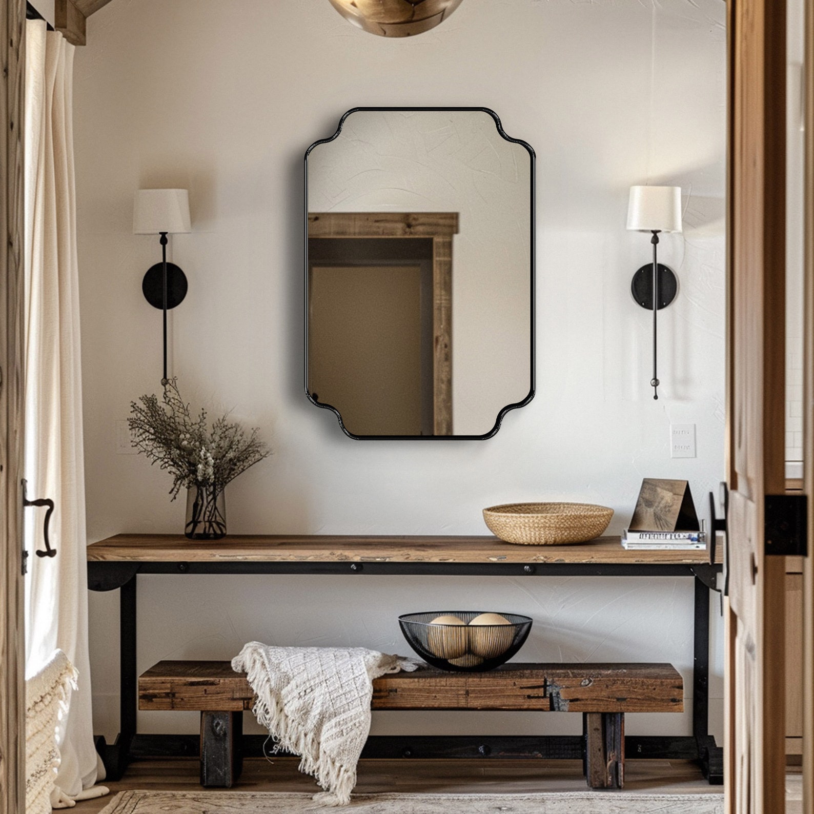 Rectangular-shaped Mirror Modern Home Mirror Premium MDF Mirror Luxury ...