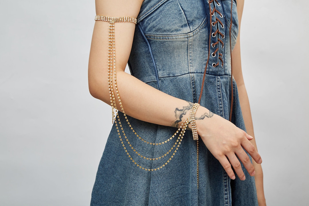 Arm Chain,arm Bracelet,boho Wedding Arm Band Jewelry,layered Arm ...