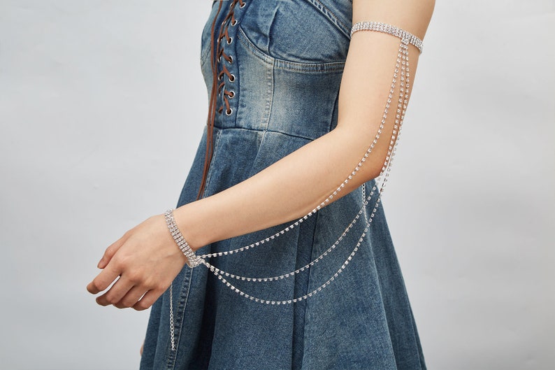 Arm Chain,arm Bracelet,boho Wedding Arm Band Jewelry,layered Arm ...