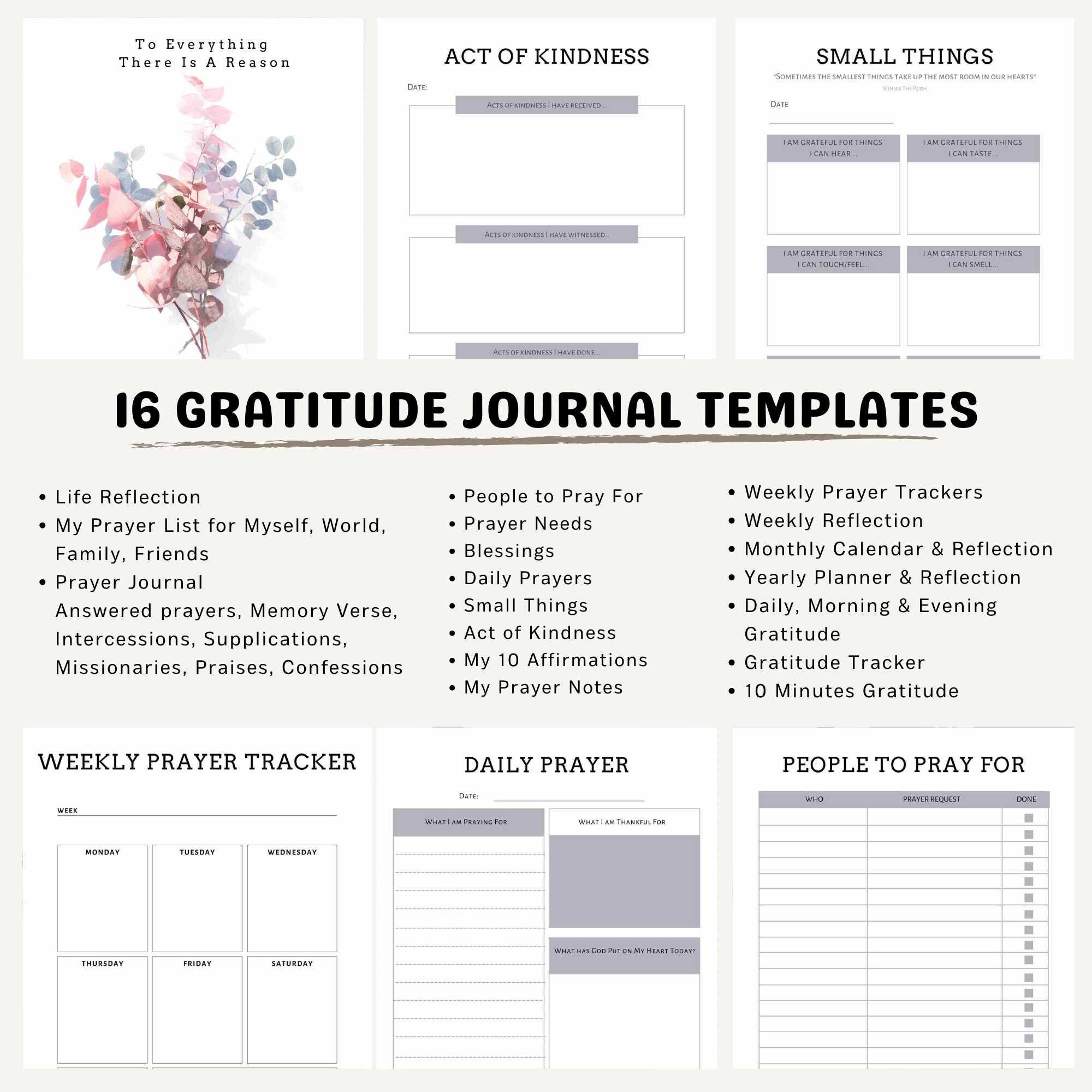 Printable Prayer Journal Digital, Daily Devotional, Reflection Pages ...