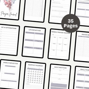 Printable Prayer Journal Digital, Daily Devotional, Reflection Pages ...