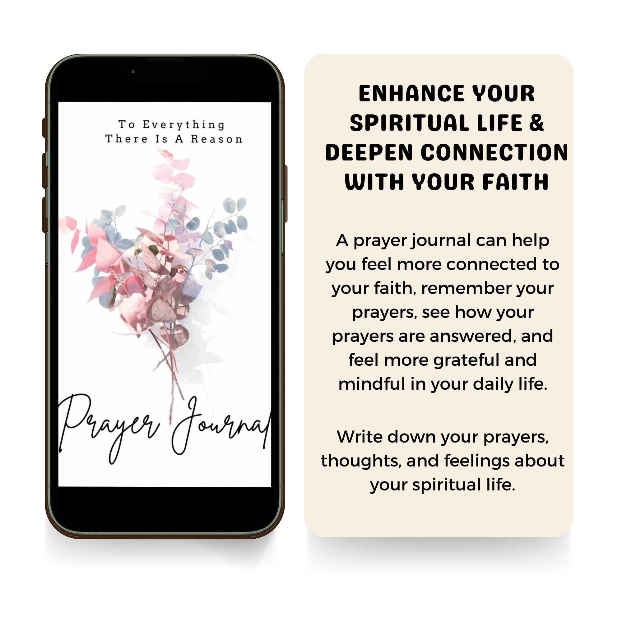 Printable Prayer Journal Digital, Daily Devotional, Reflection Pages ...