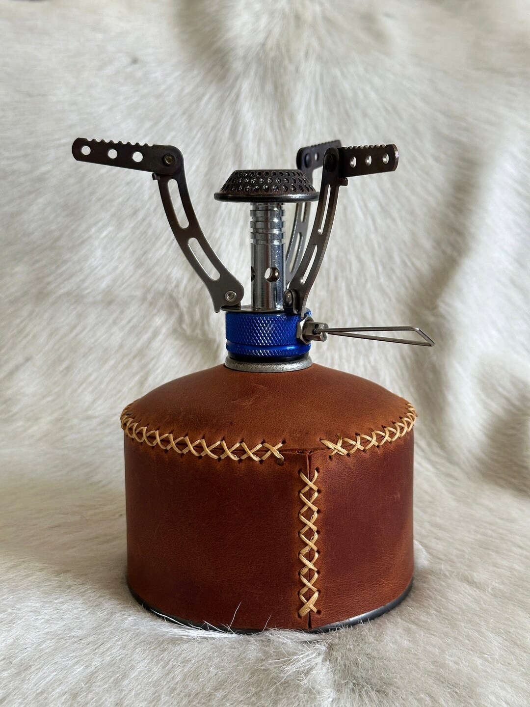 Camping Stove Case,leather Gas Canister Protector, Bushcraft Stove Case ...