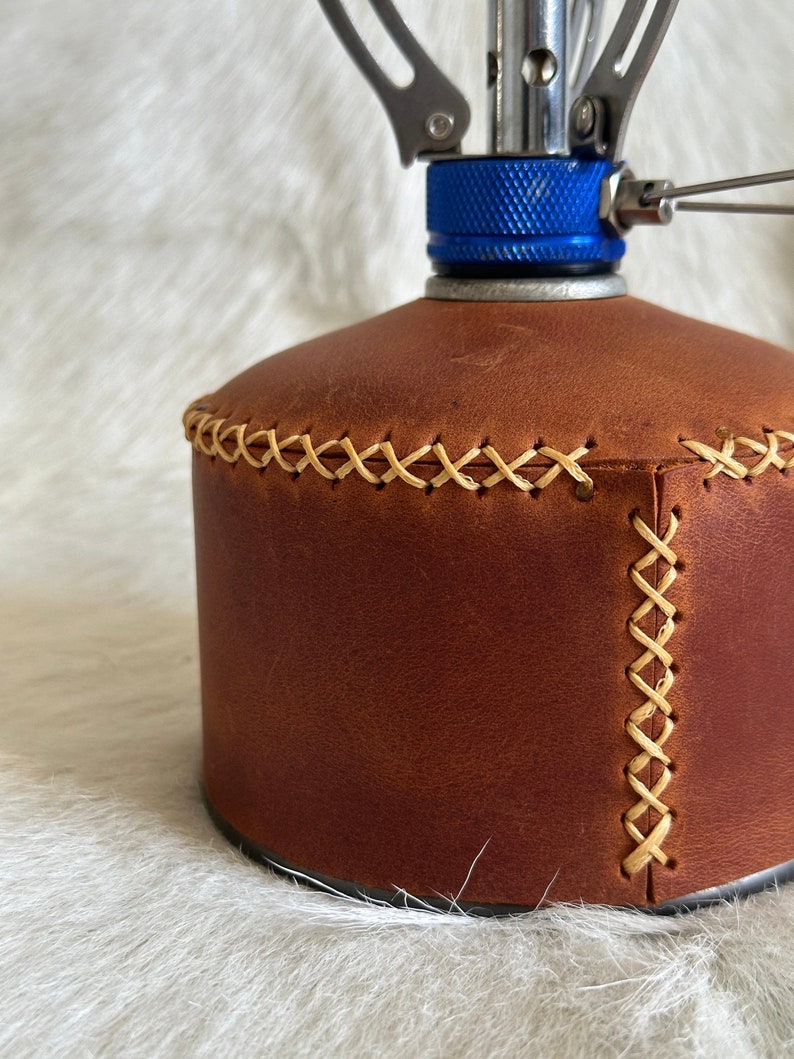 Camping Stove Case,leather Gas Canister Protector, Bushcraft Stove Case ...