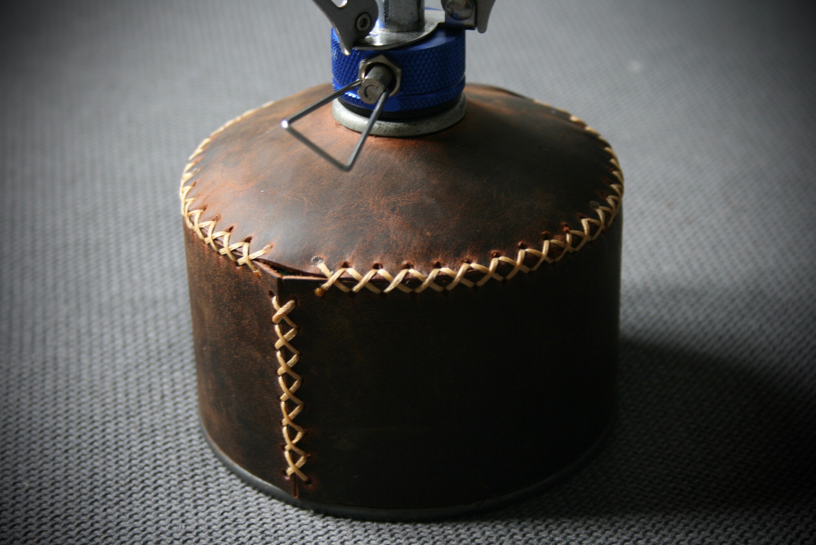 Leather Camping Stove Case, Leather Gas Canister Protector, Bushcraft ...