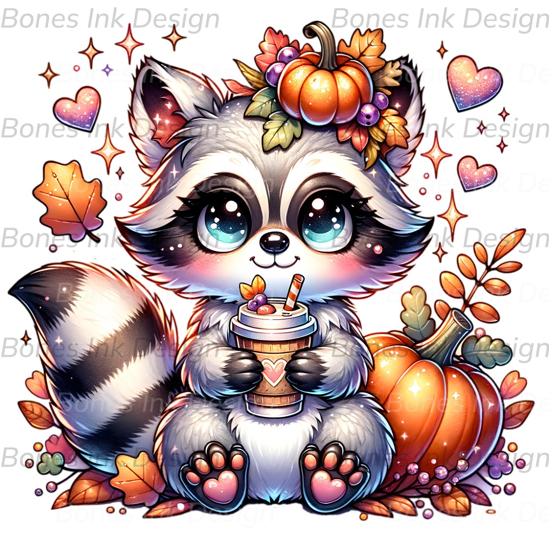 Feral Girl Fall PNG, Cute but Feral Raccoon Clipart, Halloween Raccoon ...