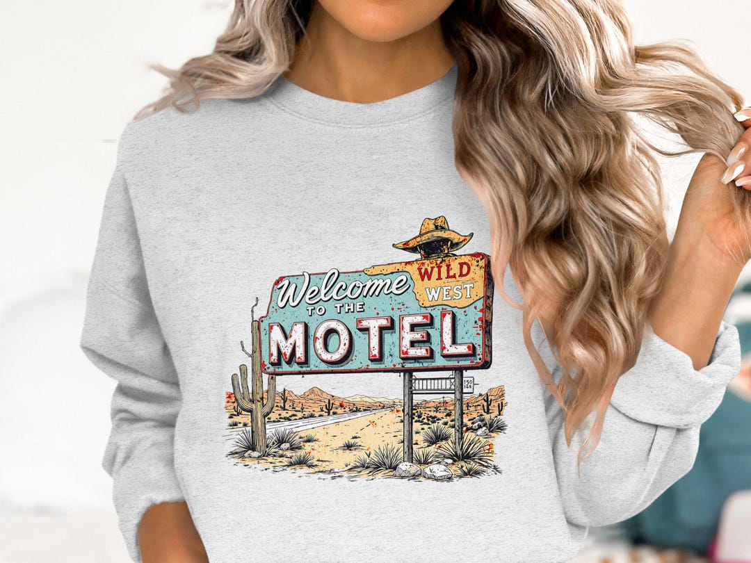 Vintage Western Welcome to the MOTEL Sign PNG Clipart for Sublimation ...