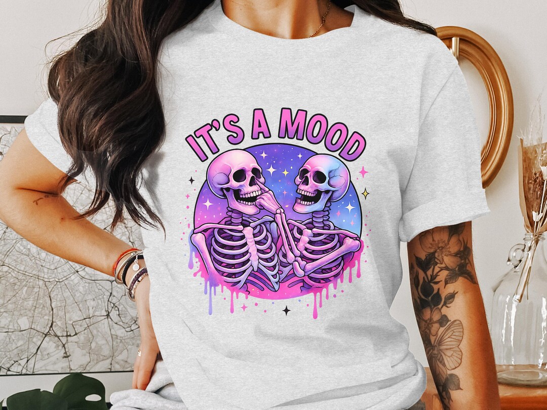 Funny Skeleton Art Digital Download, It's A Mood Clipart PNG, Funny ...