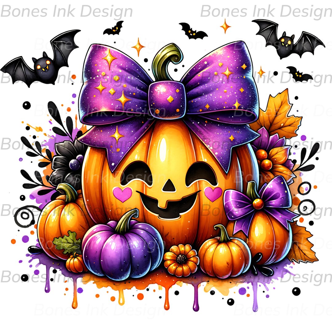 Cute Pumpkin Halloween Clipart Retro PNG , Fall Vibes for T-shirt ...