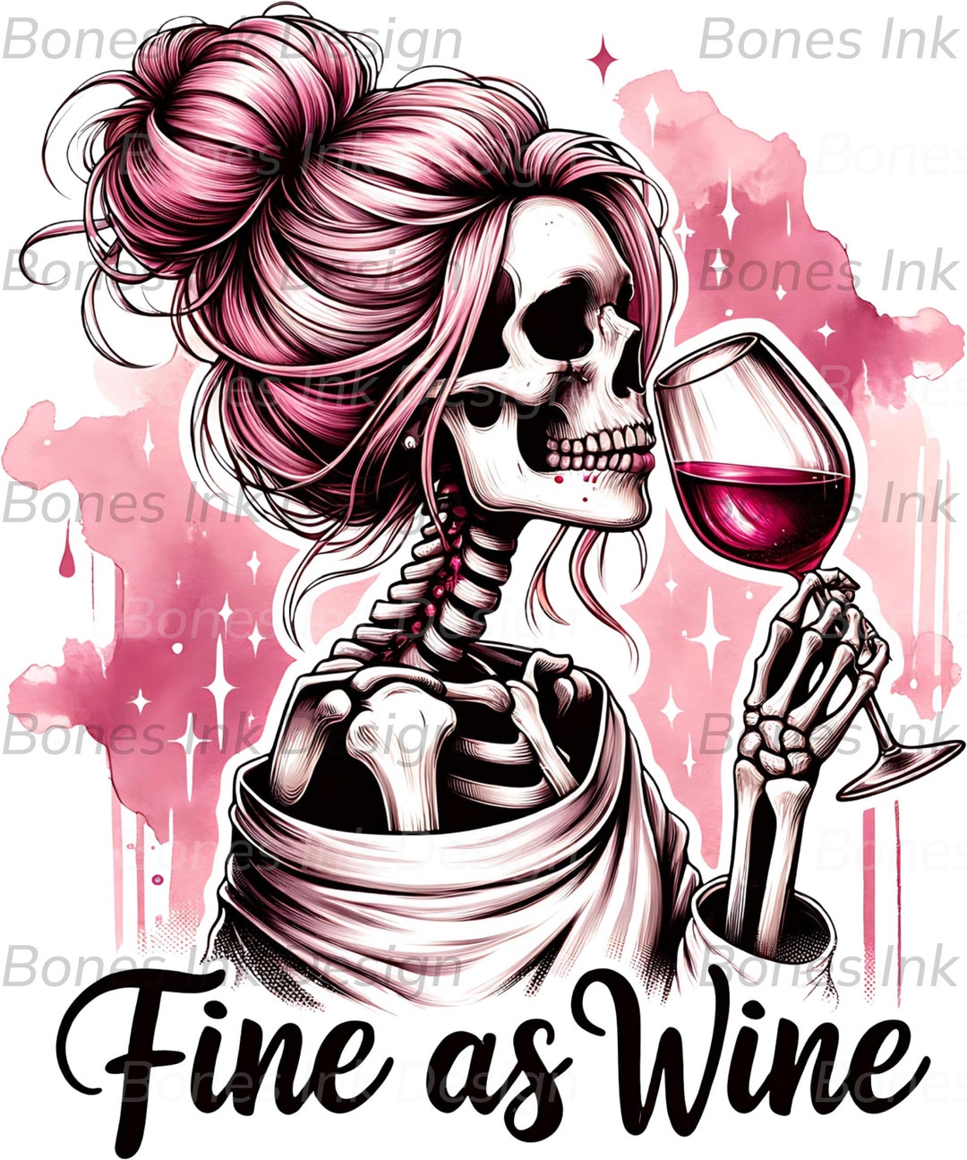 Fine as Wine PNG, Spooky Skeleton Clipart, Wine Lover Sublimation Design, Wine Drinker DTF ...