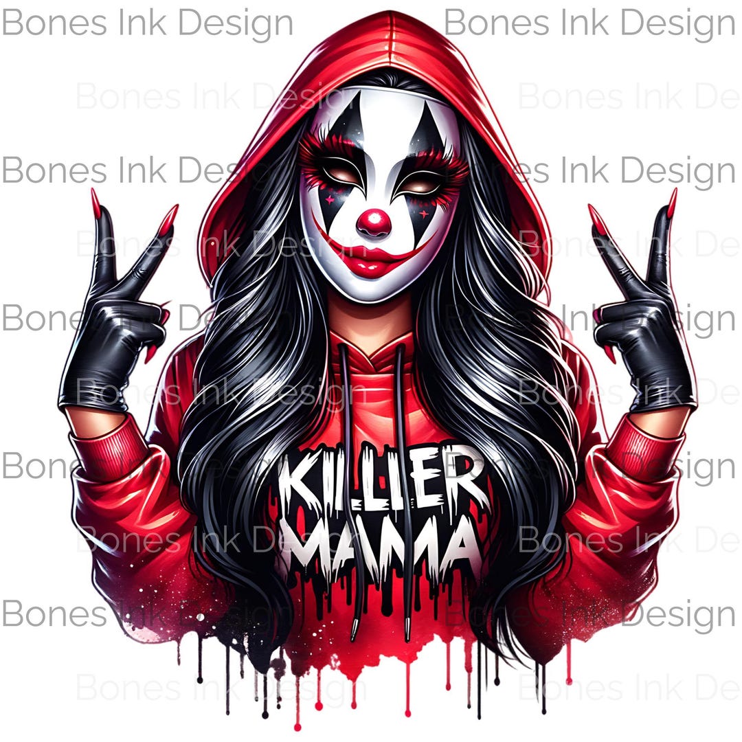 Personaje de payaso Killer Mama PNG Clipart para diseño de camisetas ...
