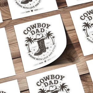 Cowboy Dad Digital Clipart PNG SVG, Western Dad, Father's Day Gift ...