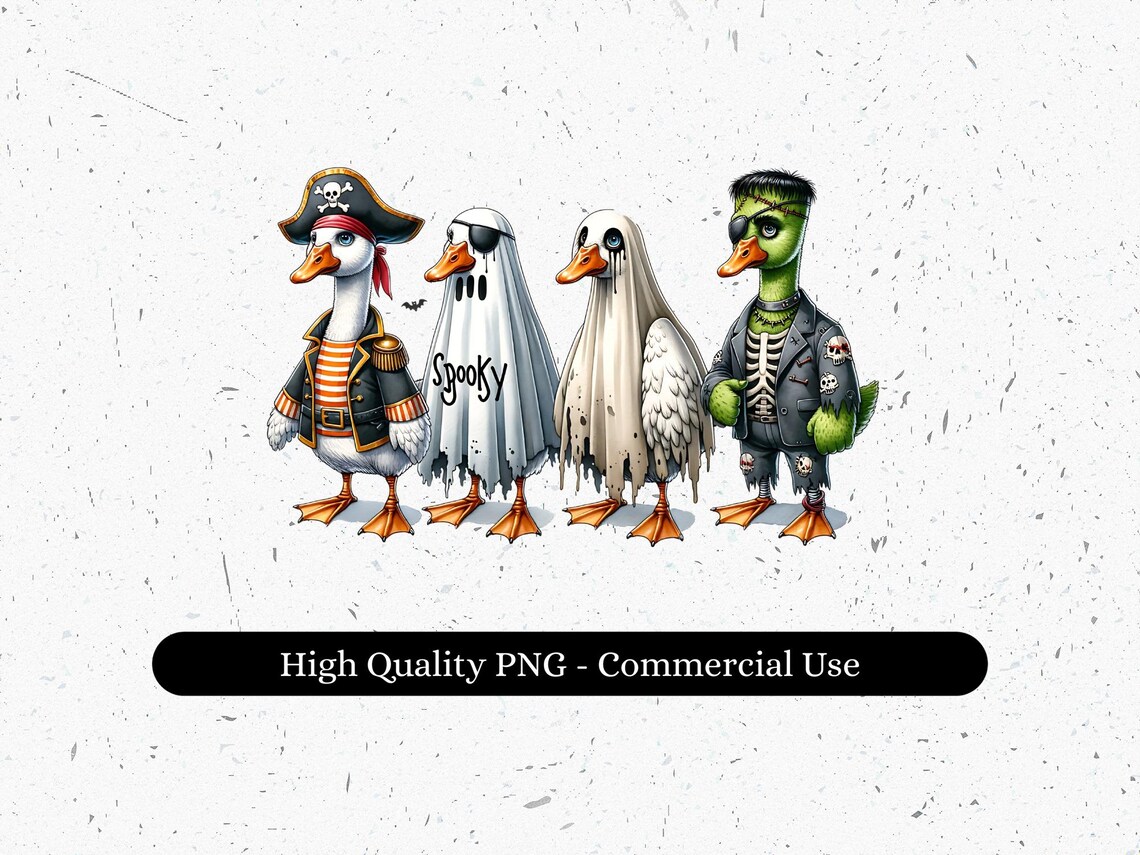 Spooky Goose PNG, Halloween Goose Png, Goose Costumes Sublimation ...