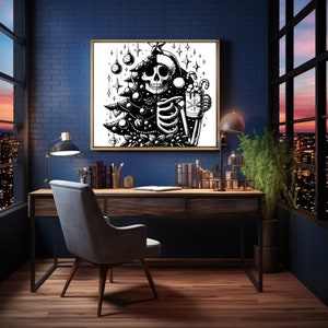 Christmas Tree Skeleton SVG and PNG Files for T-shirts, Tumblers, Wall ...