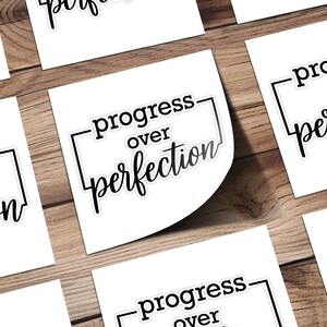 Progress Over Perfection Clipart, Motivational Quote Png Svg ...