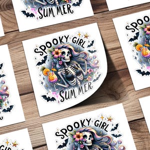 Spooky Summer Girl PNG, Spooky Skeleton Clipart, Spooky Summer Clipart ...