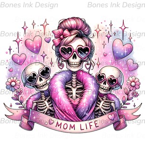 Mom Life PNG, Skeleton Mom Clipart, Mama Leopard Skull Png Sublimation ...