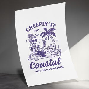 Coastal Halloween Clipart PNG, Skeleton Beach Vibes Digital Download ...