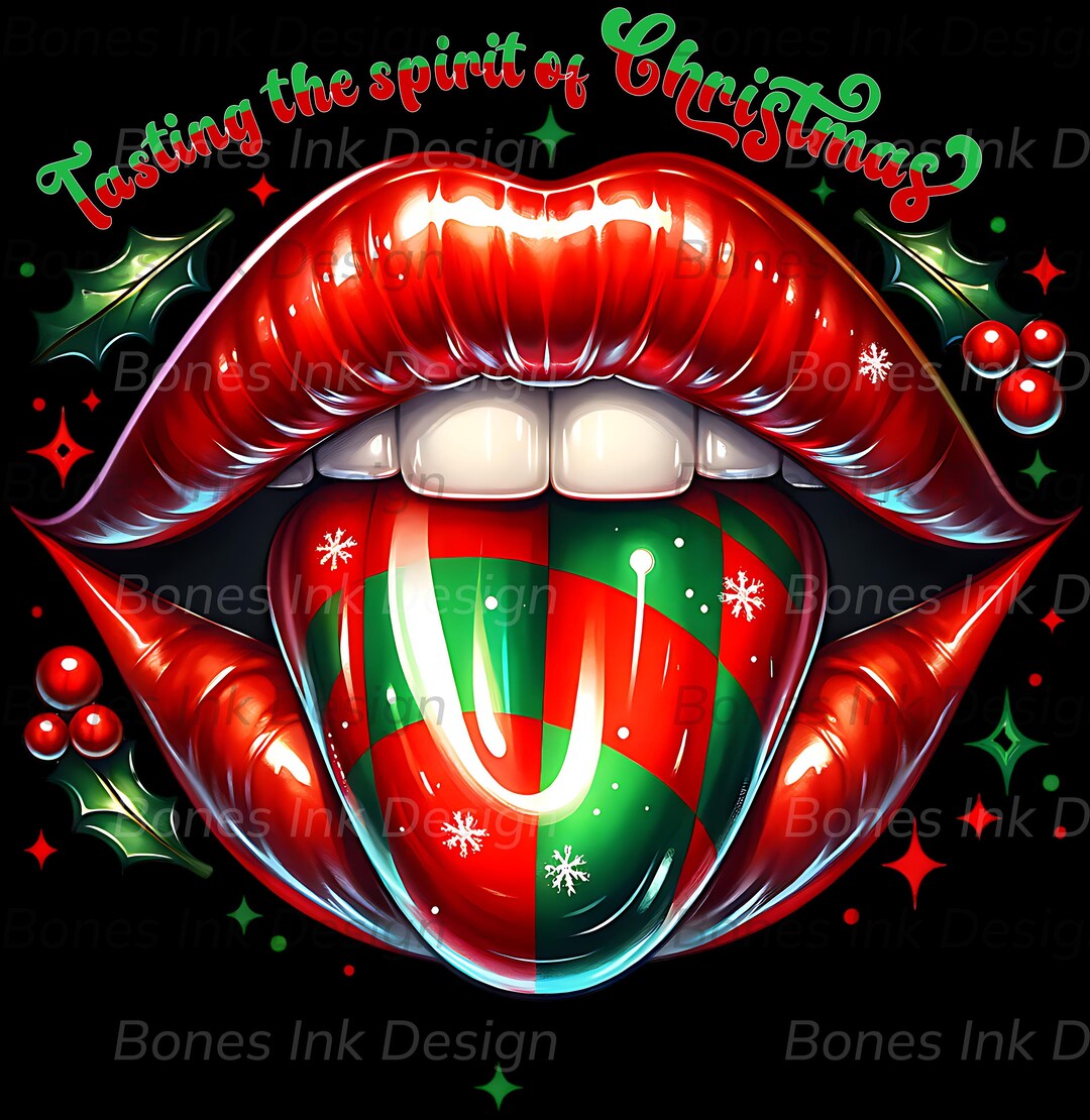 Festive Lips Clipart for Christmas Tasting the Spirit of Christmas With ...