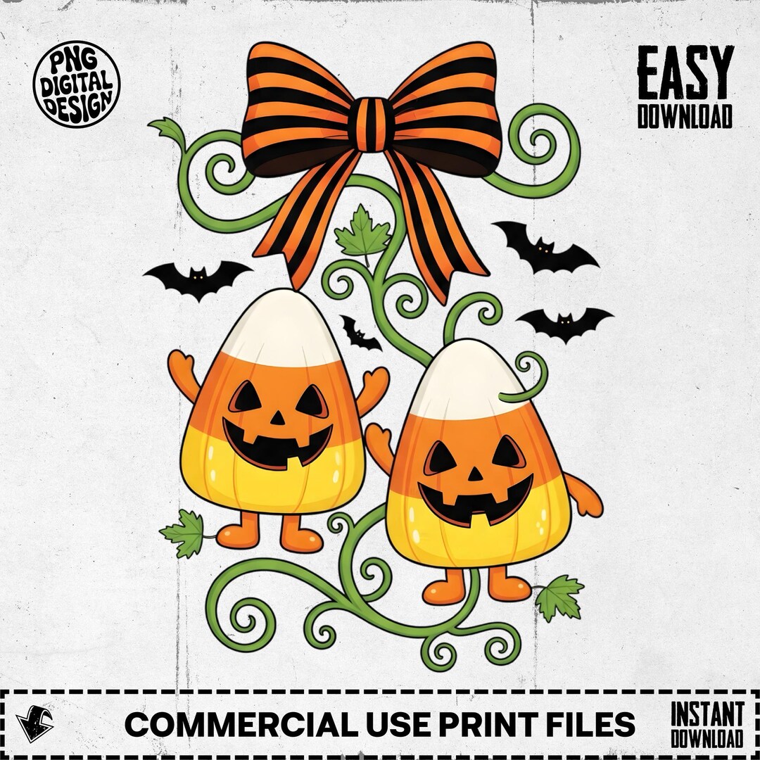 Halloween Candy Corn Clipart, Sublimation PNG, Digital Download, Cute ...
