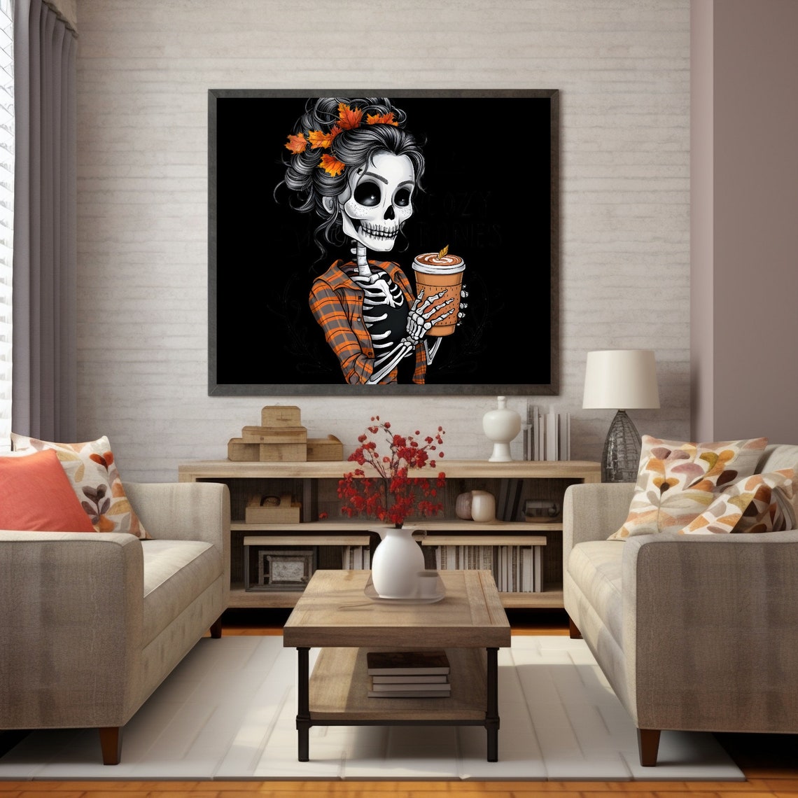 Cozy Bones Skeleton Clipart PNG, Cute Halloween Clipart, Spooky ...