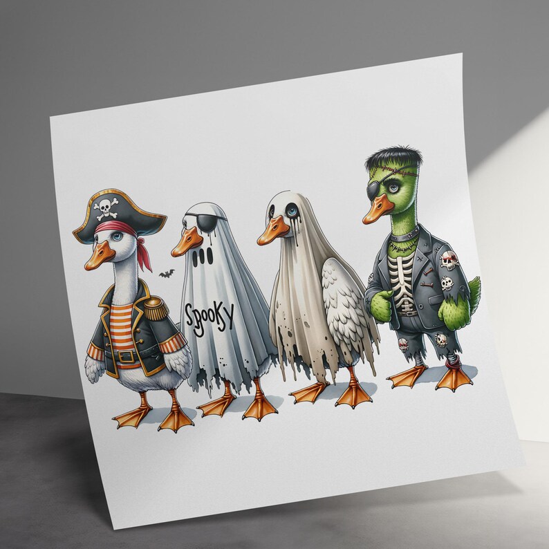 Spooky Goose PNG, Halloween Goose Png, Goose Costumes Sublimation ...