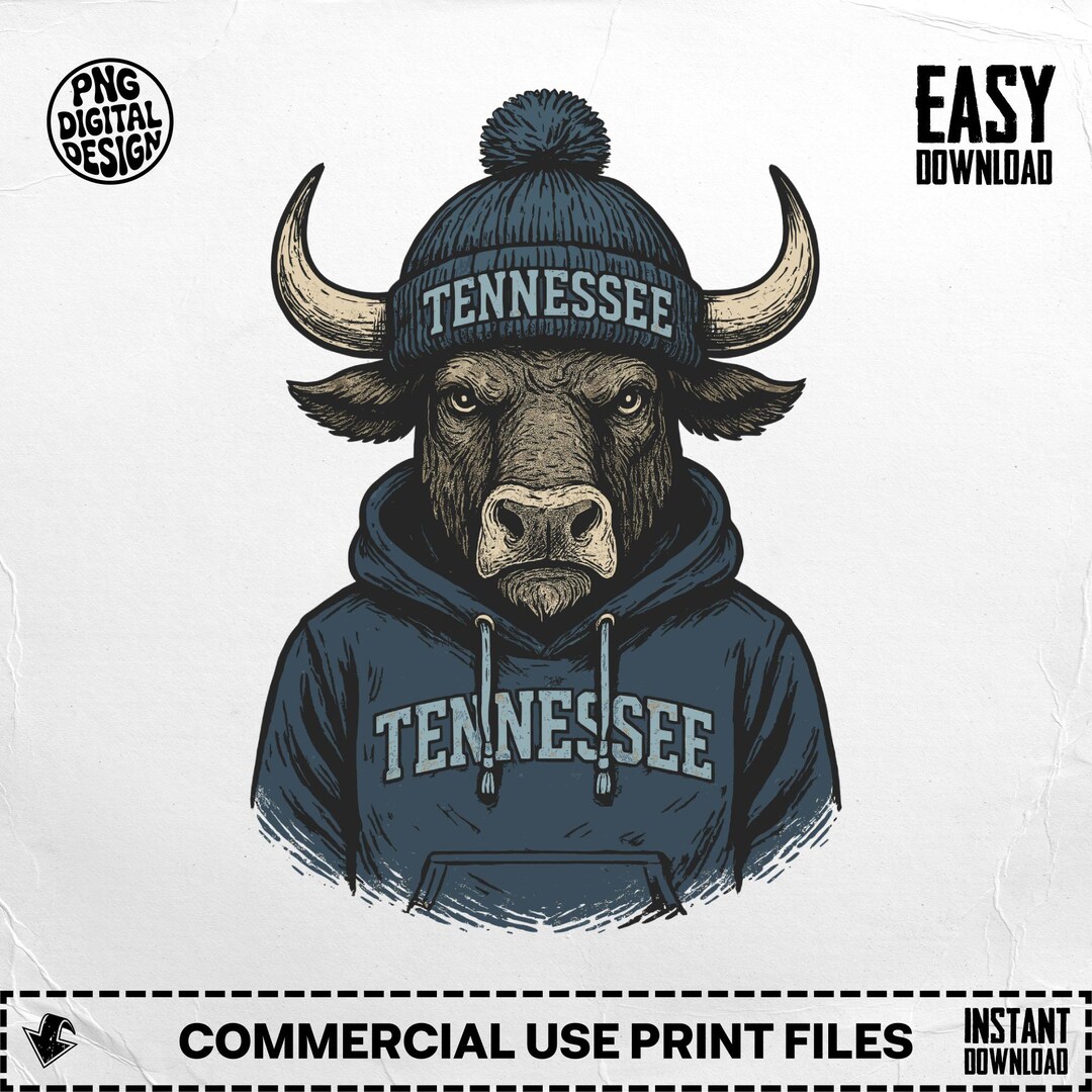 Tennessee Bull Mascot Png, Vintage Mascot Design, Sports Team Graphic ...
