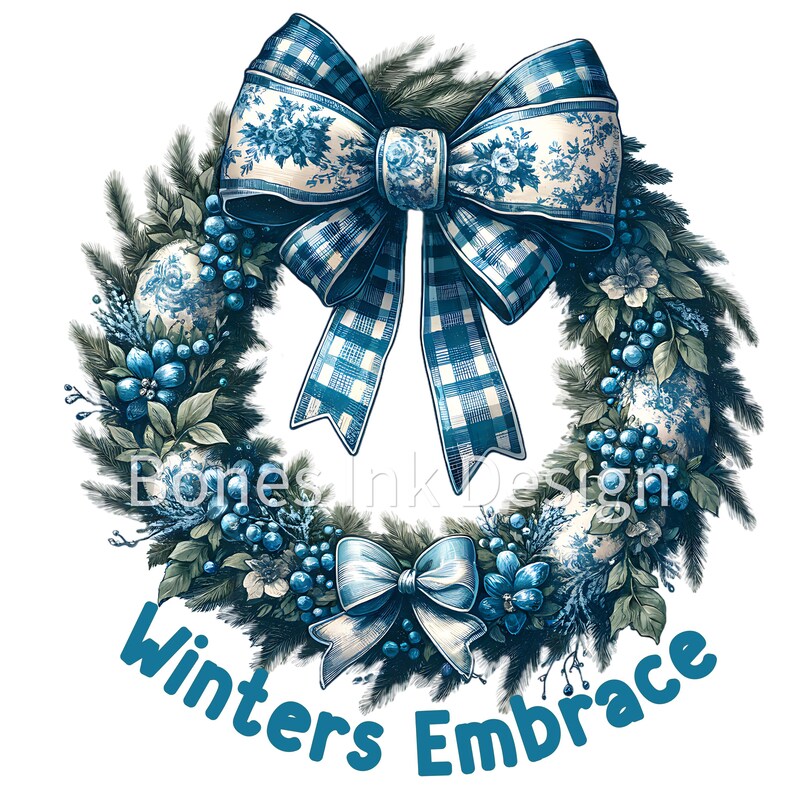 Blue Christmas Wreath - Etsy