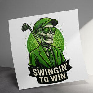 Skeleton Golf PNG, Swingin’ to Win Design, Sports Lovers Gift, Golfing ...