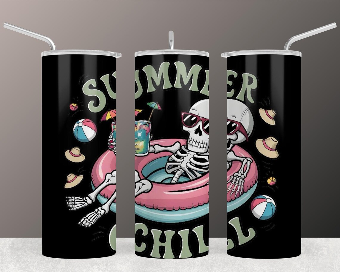 Green Summer Chill Skeleton Clipart PNG, Cute Halloween Clipart, Spooky ...