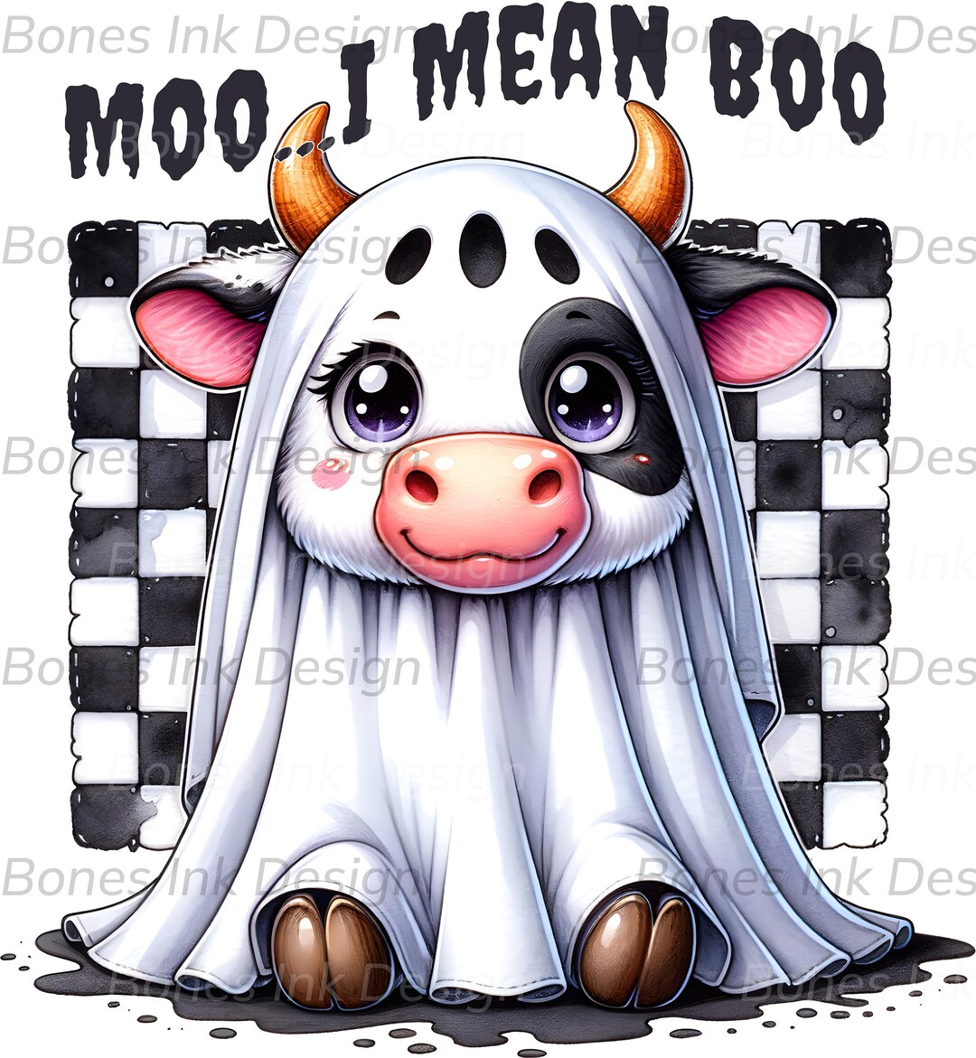 Moo I Mean Boo Png, Boo Spooky Cow Halloween Png, Funny Halloween Shirt ...