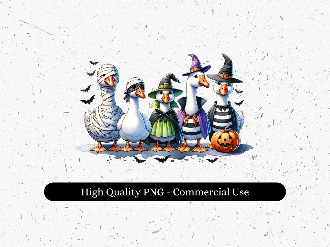 Spooky Goose PNG, Halloween Goose Png, Goose Costumes, Cute Horror Png ...