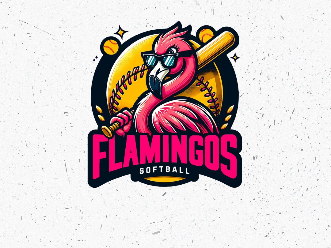 Flamingo Team Png, Softball Team Png, Digital Download Flamingo Png ...