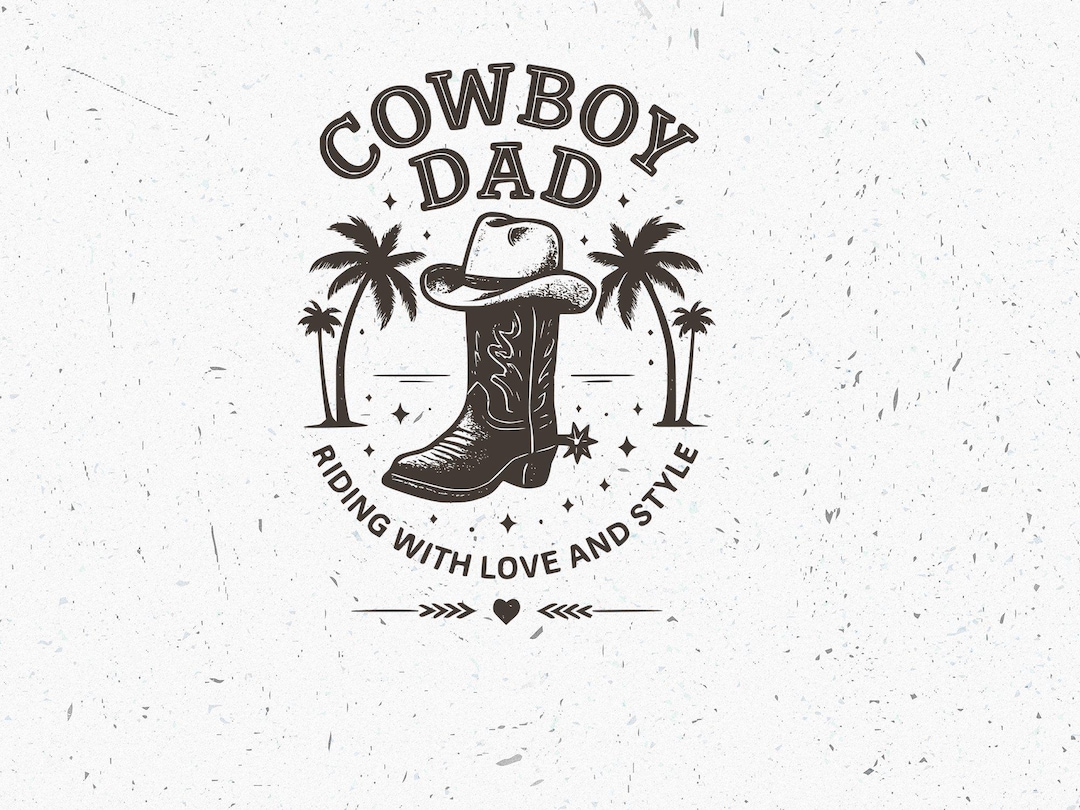 Cowboy Dad Digital Clipart PNG SVG, Western Dad, Father's Day Gift ...