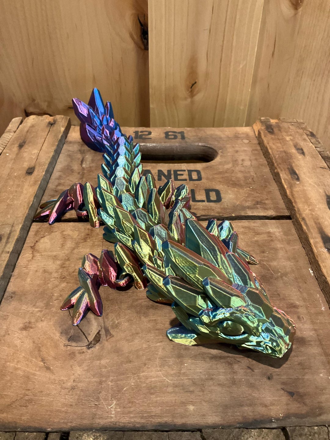Cinderwing Articulating Gemstone Dragon – 12” & 8” 3D Printed Fantasy ...