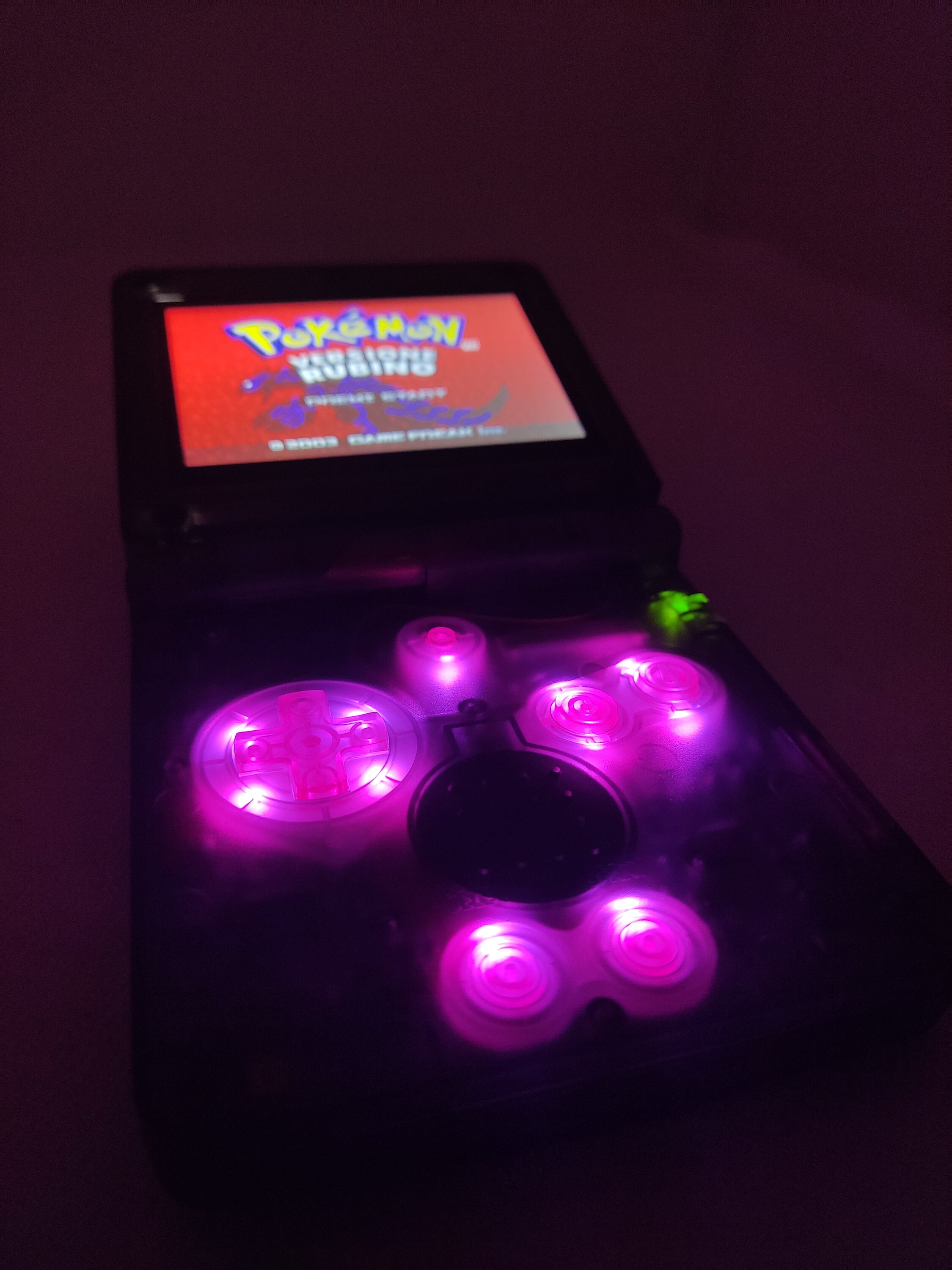 Authentic Game Boy Advance SP With New Ipsscreen, RGB Led Kit Buttons ...