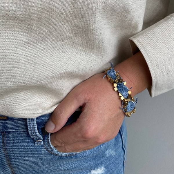 Denim Bracelet - Etsy