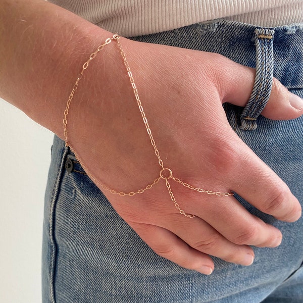 Hand Chain Rose Gold - Etsy