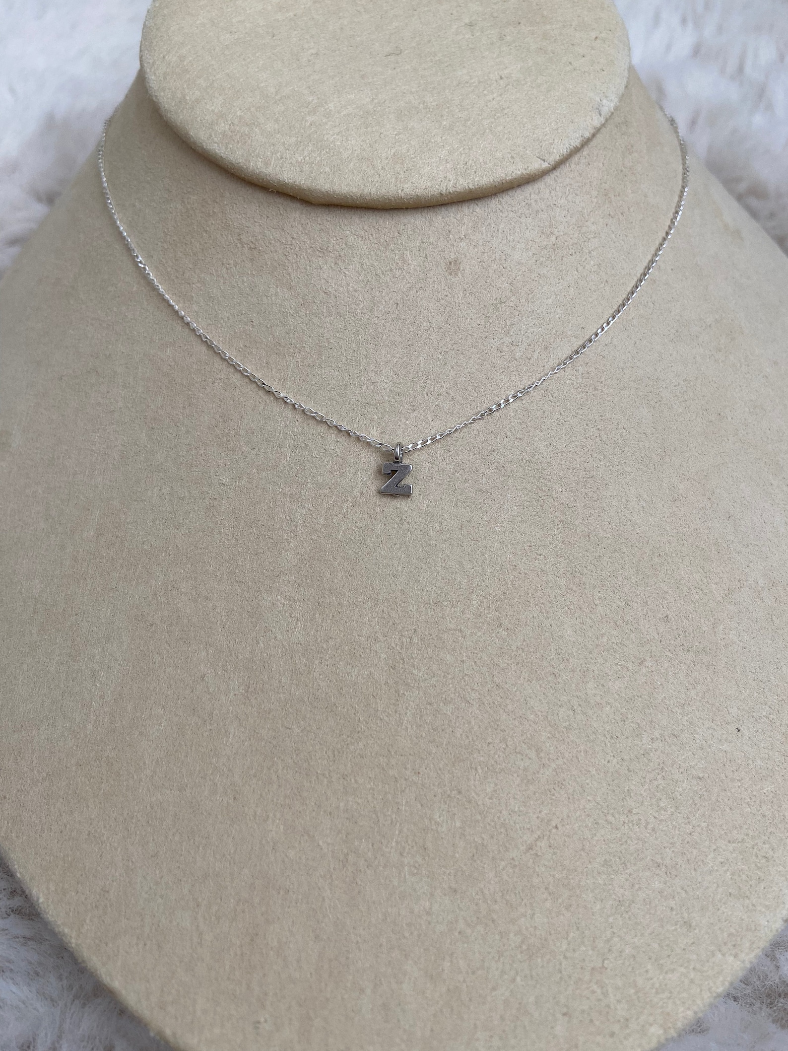 Personalized Sterling Silver Initial Z Necklace - Handmade Charm - Etsy
